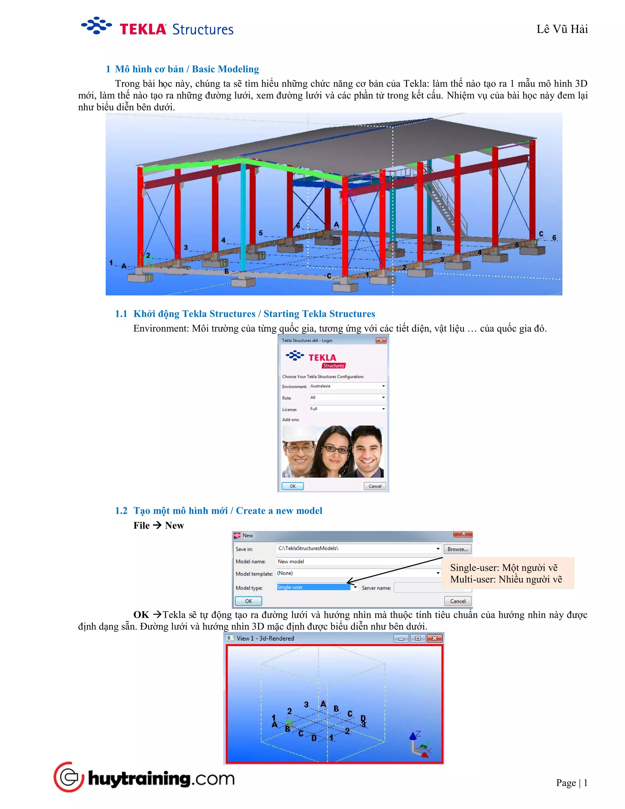 Giáo án Tekla Structures | PDF