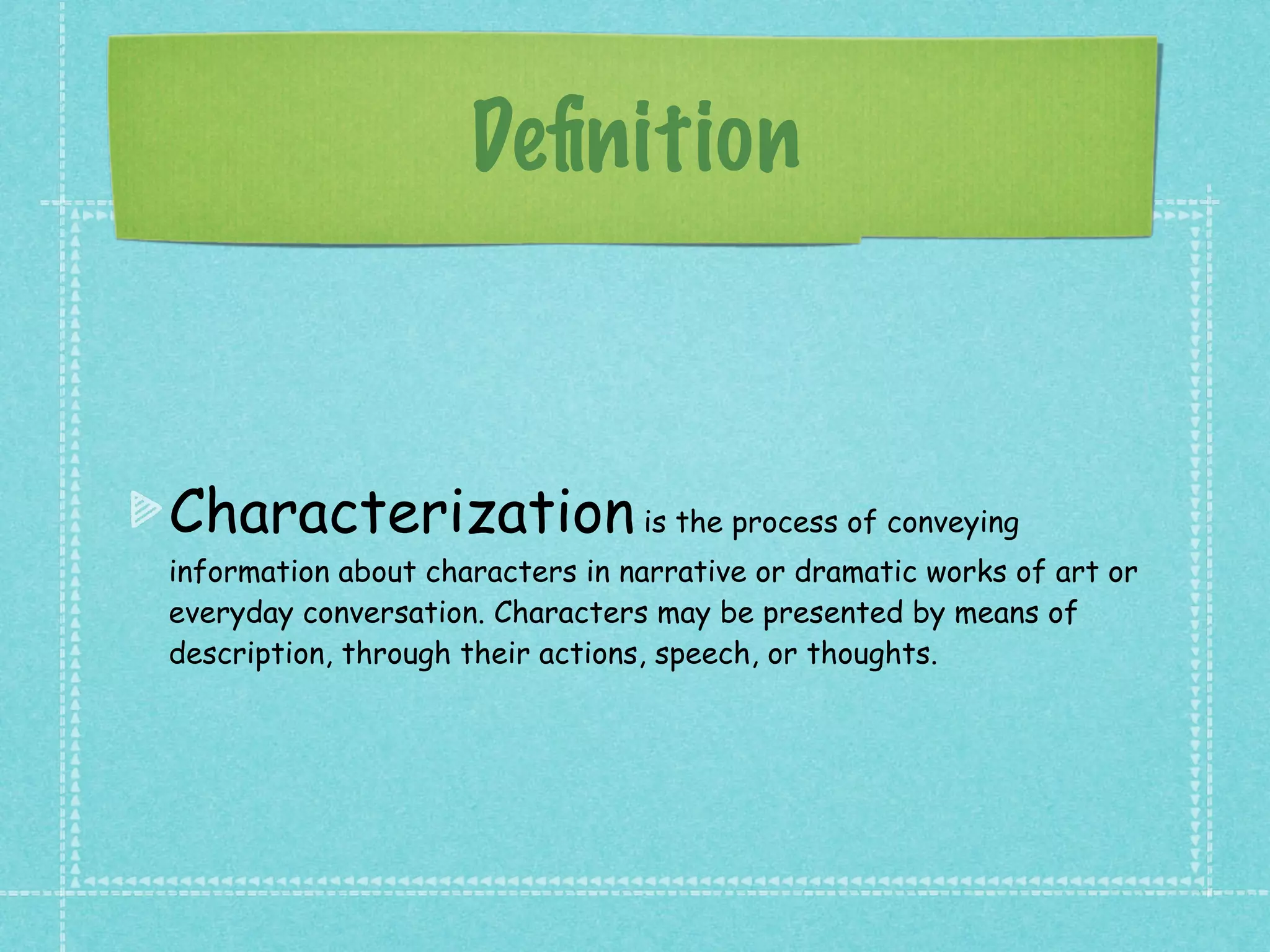 Springboard Lesson on Characterization | PPT