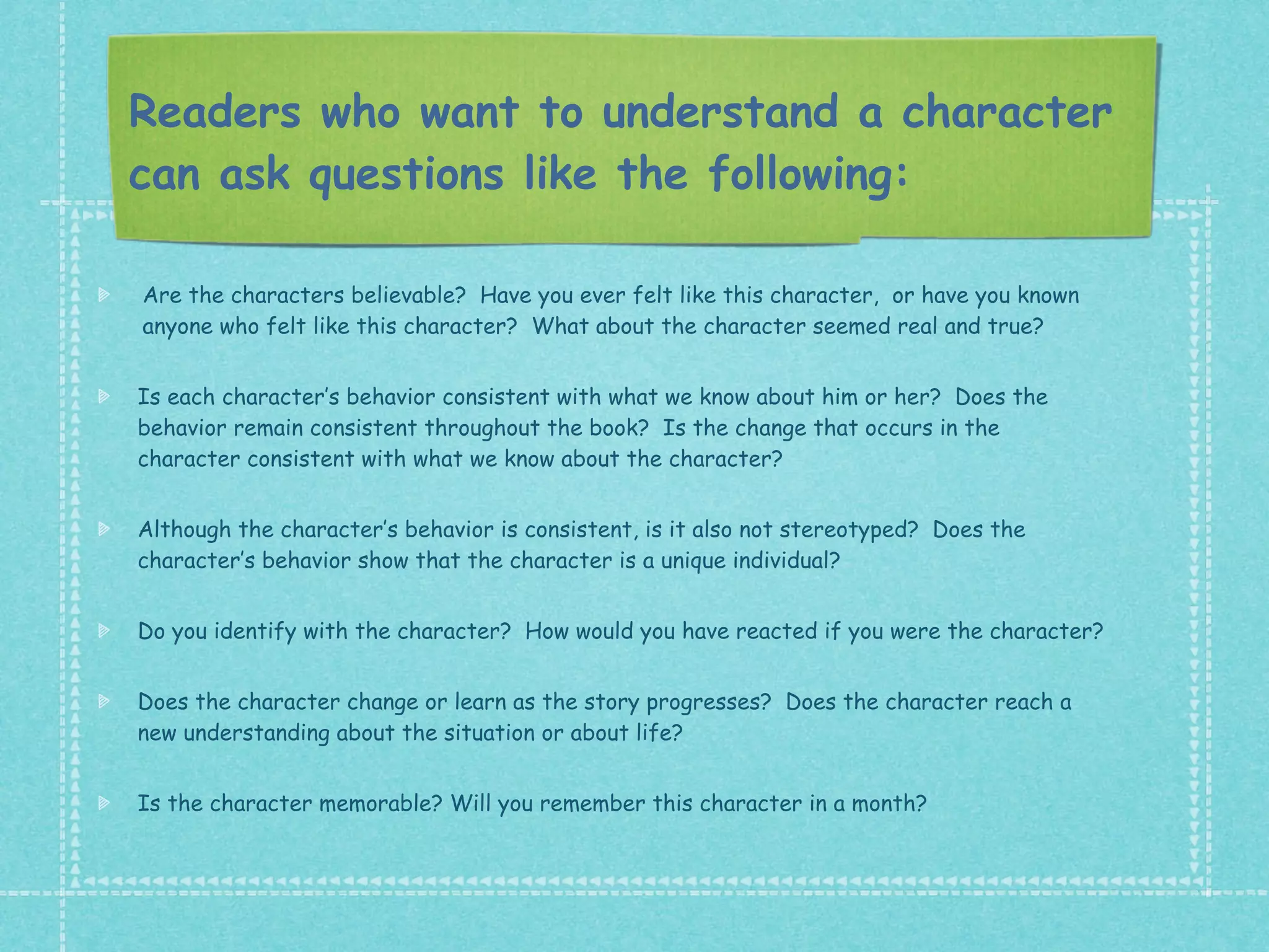 Springboard Lesson on Characterization | PPT