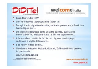 Giorgio Campagnola - Welcome Italia "quello dei telefoni" | PDF ...