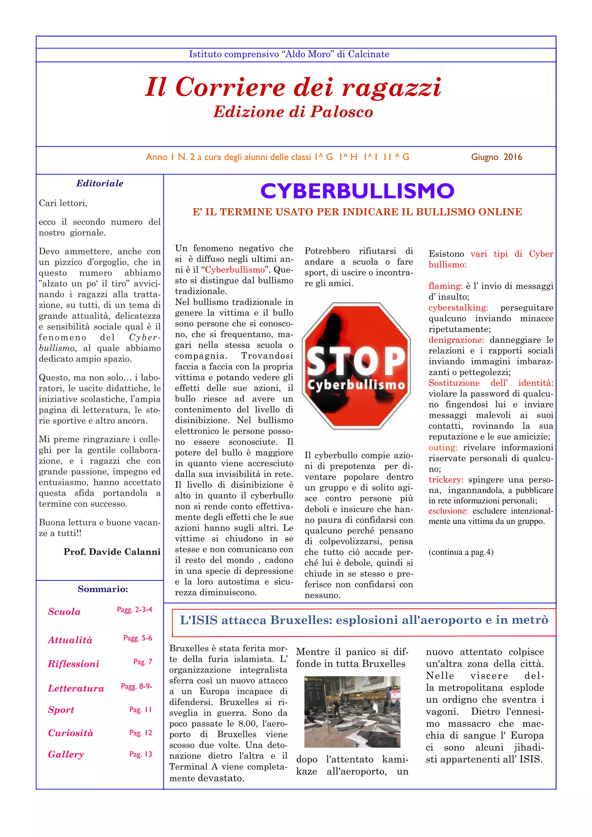 Giornalino palosco n.2 | PDF | Internet Safety | Parenting