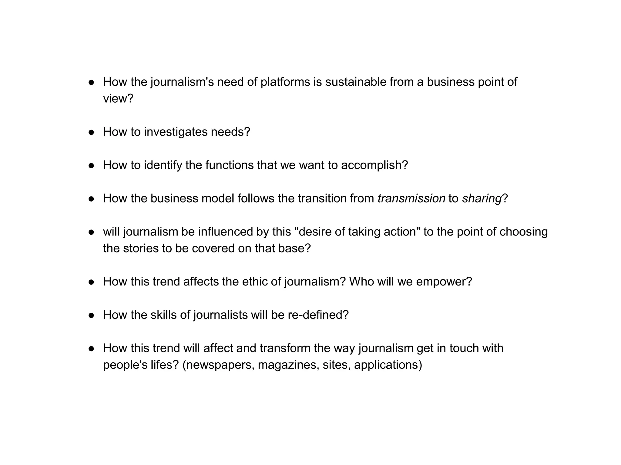 framing journalism as a collaborative action | PPTX