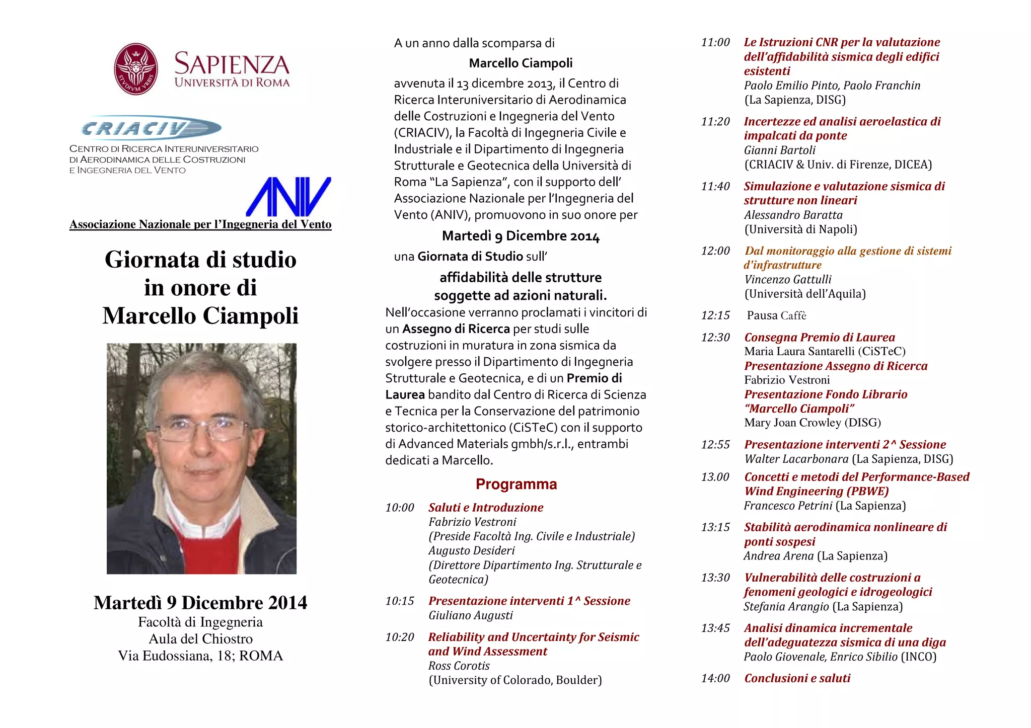 GIORNATA DI STUDIO IN ONORE DI MARCELLO CIAMPOLI | PDF