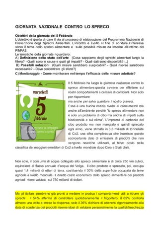 Giornata contro lo_spreco_alimentare | DOCX