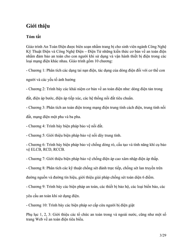 Giáo trình an toàn điện-hay | PDF