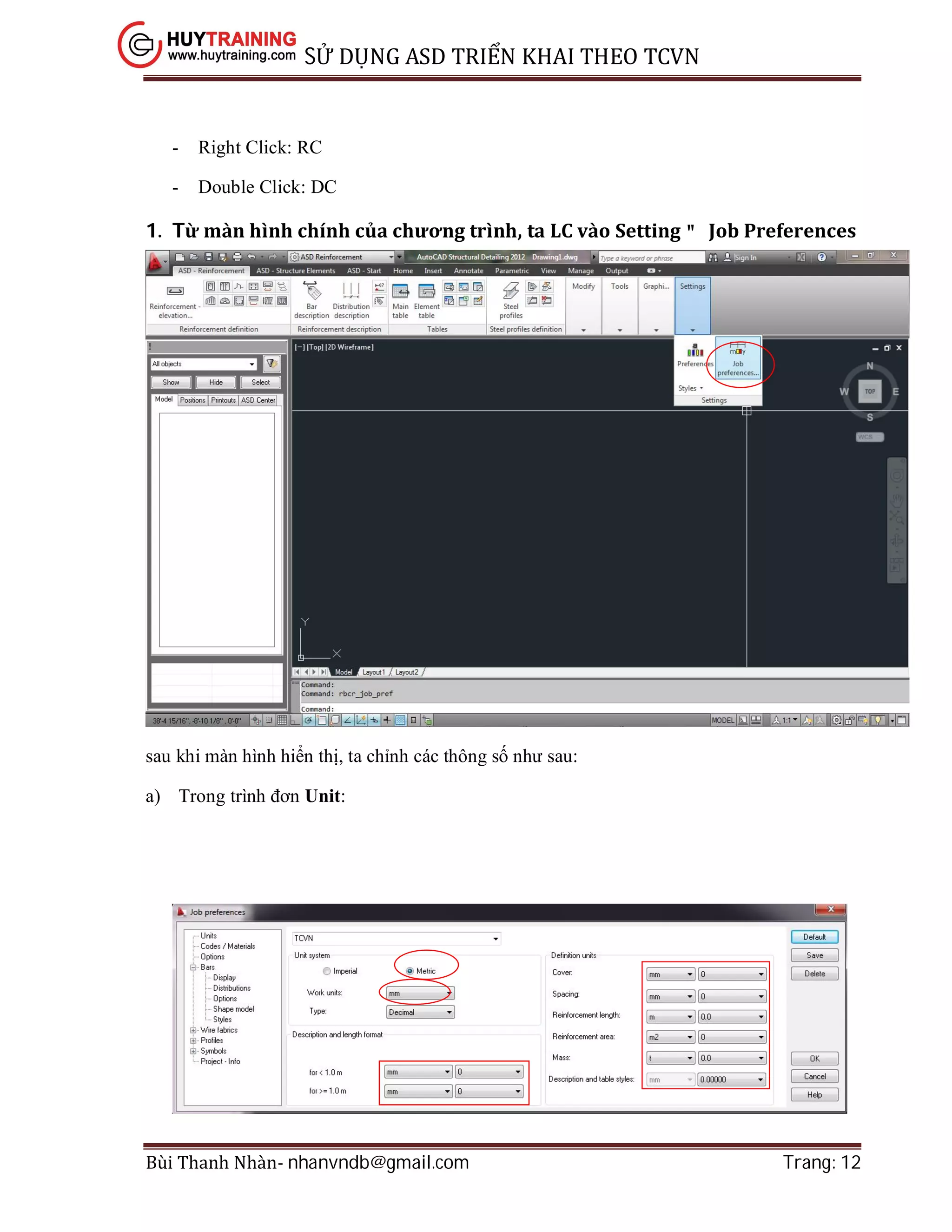 Giáo trình Autocad Structural Detailing (ASD) triển khai bản vẽ theo ...