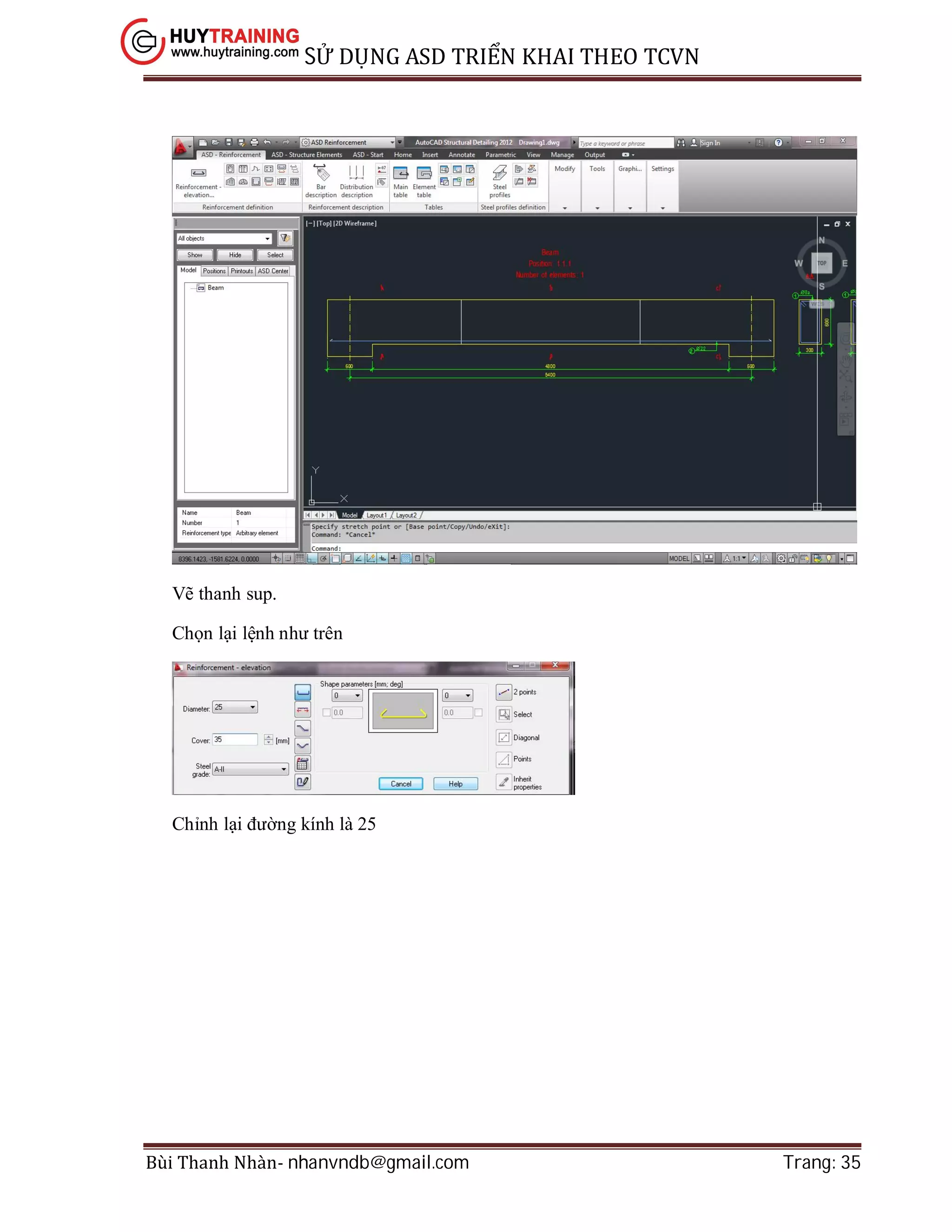 Giáo trình Autocad Structural Detailing (ASD) triển khai bản vẽ theo ...