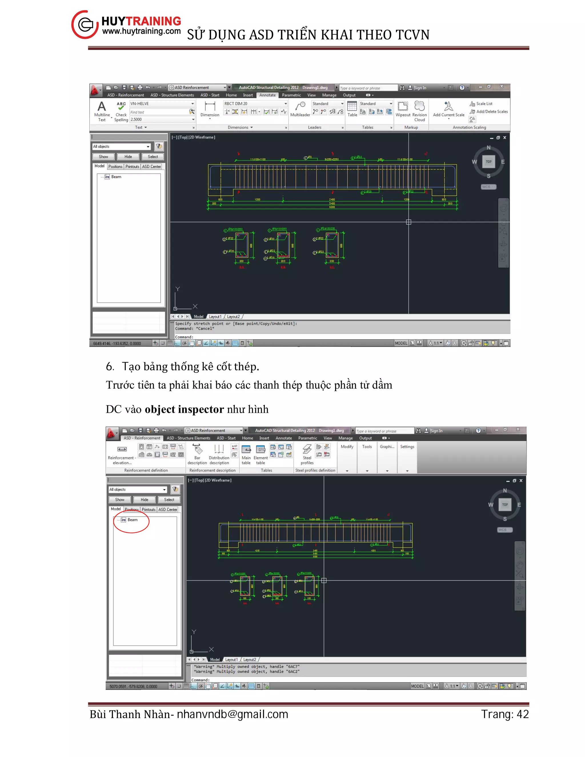 Giáo trình Autocad Structural Detailing (ASD) triển khai bản vẽ theo ...