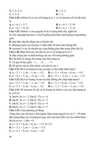 Giáo trình Bài tập Hóa đại cương - Huỳnh Nguyễn Anh Tuấn (Ch.b), Đặng Đình Khôi, Võ Thị Thu Như ...