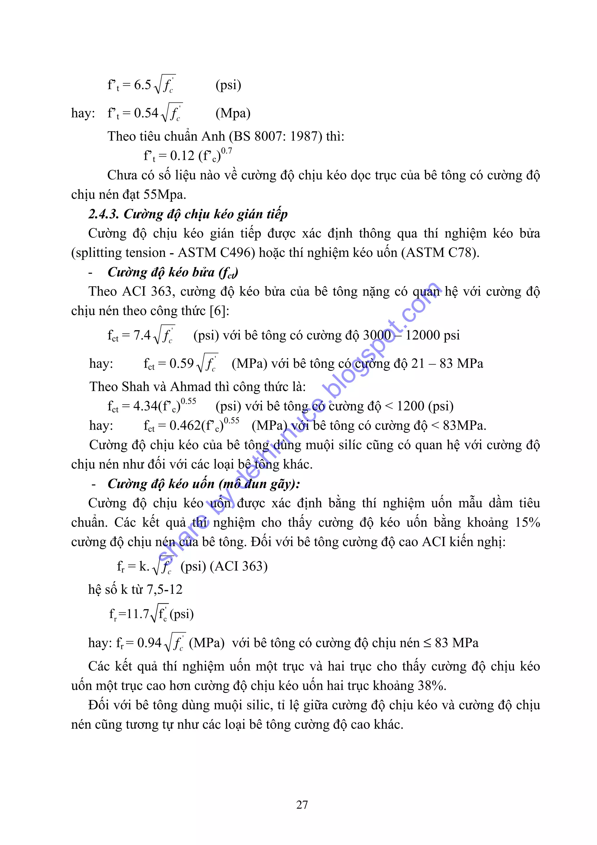 Giáo trình bê tông cường độ cao và bê tông chất lượng cao dethi nuce.blogspot.com