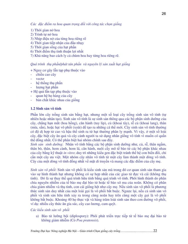 Giáo trình chọn giống cây trồng - PGS.TS Nguyễn Văn Hoan;PGS.TS Vũ Đình Hòa;PGS.TS Vũ Văn Liết.pdf