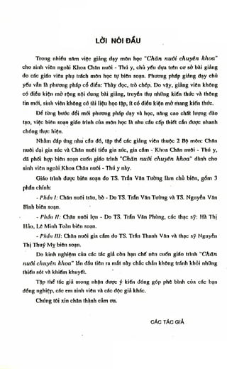 Giáo trình chăn nuôi chuyên khoa - Nguyễn Văn Bình;Trần Thanh Vân;Trần ...