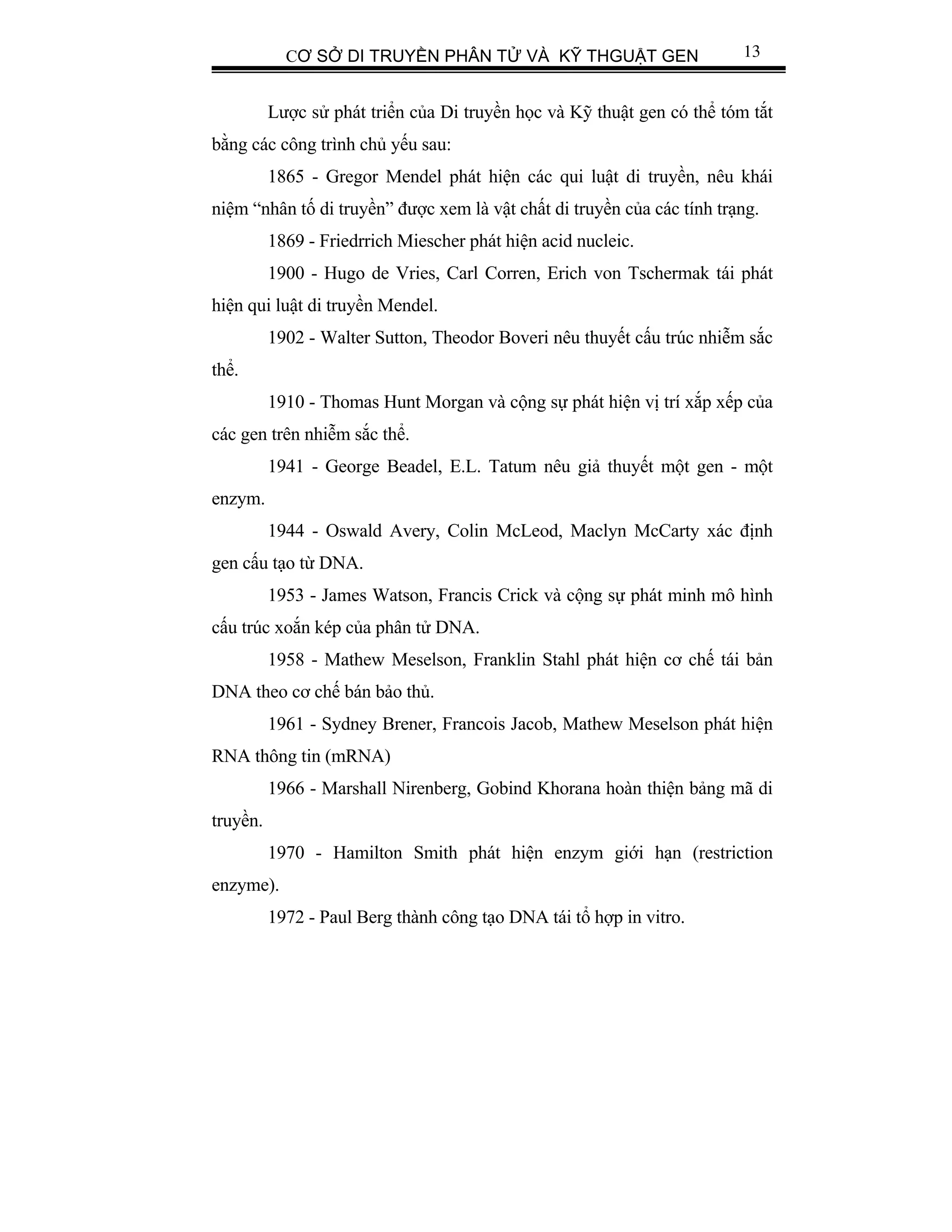 Giáo trình Cơ sở di truyền phân tử và kỹ thuật gen.pdf