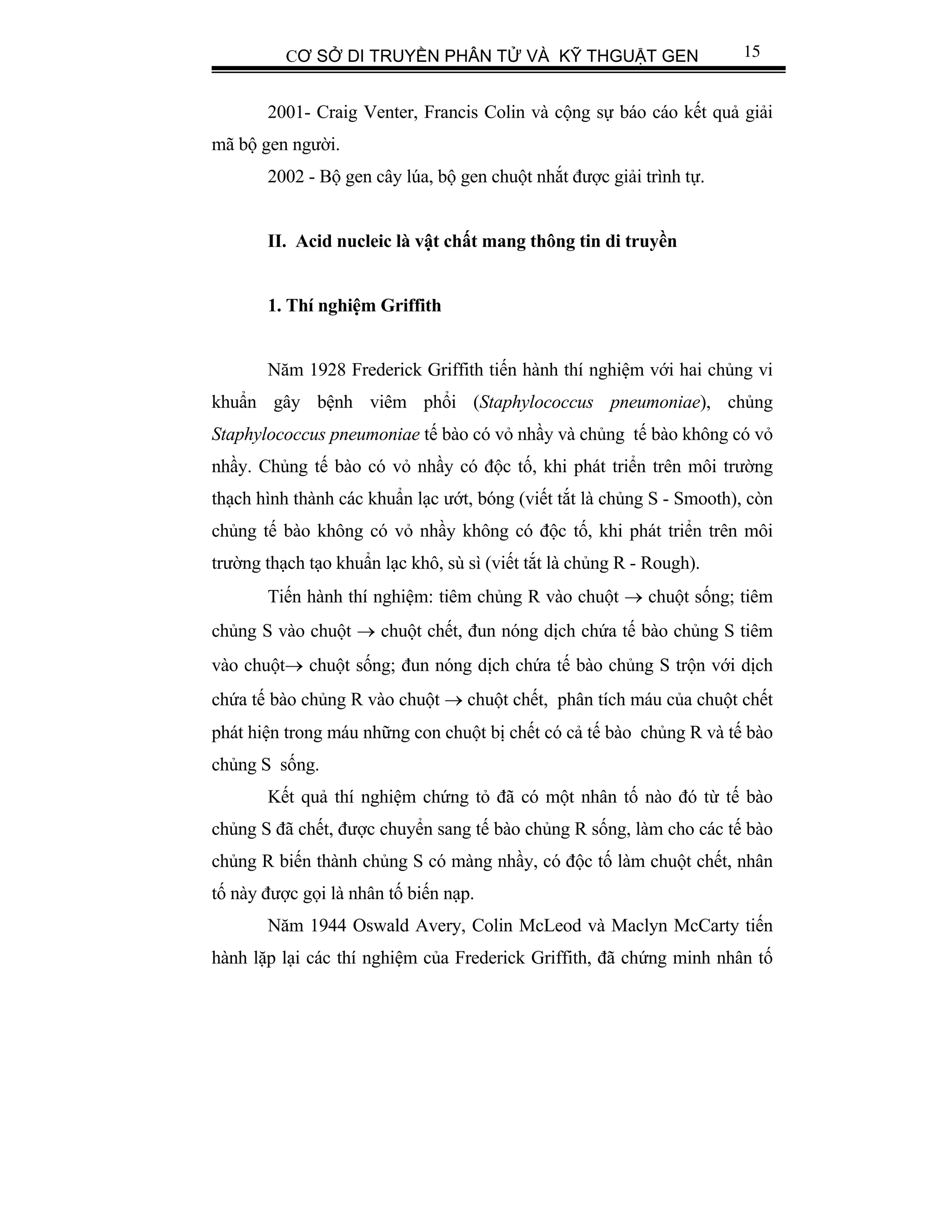 Giáo trình Cơ sở di truyền phân tử và kỹ thuật gen.pdf