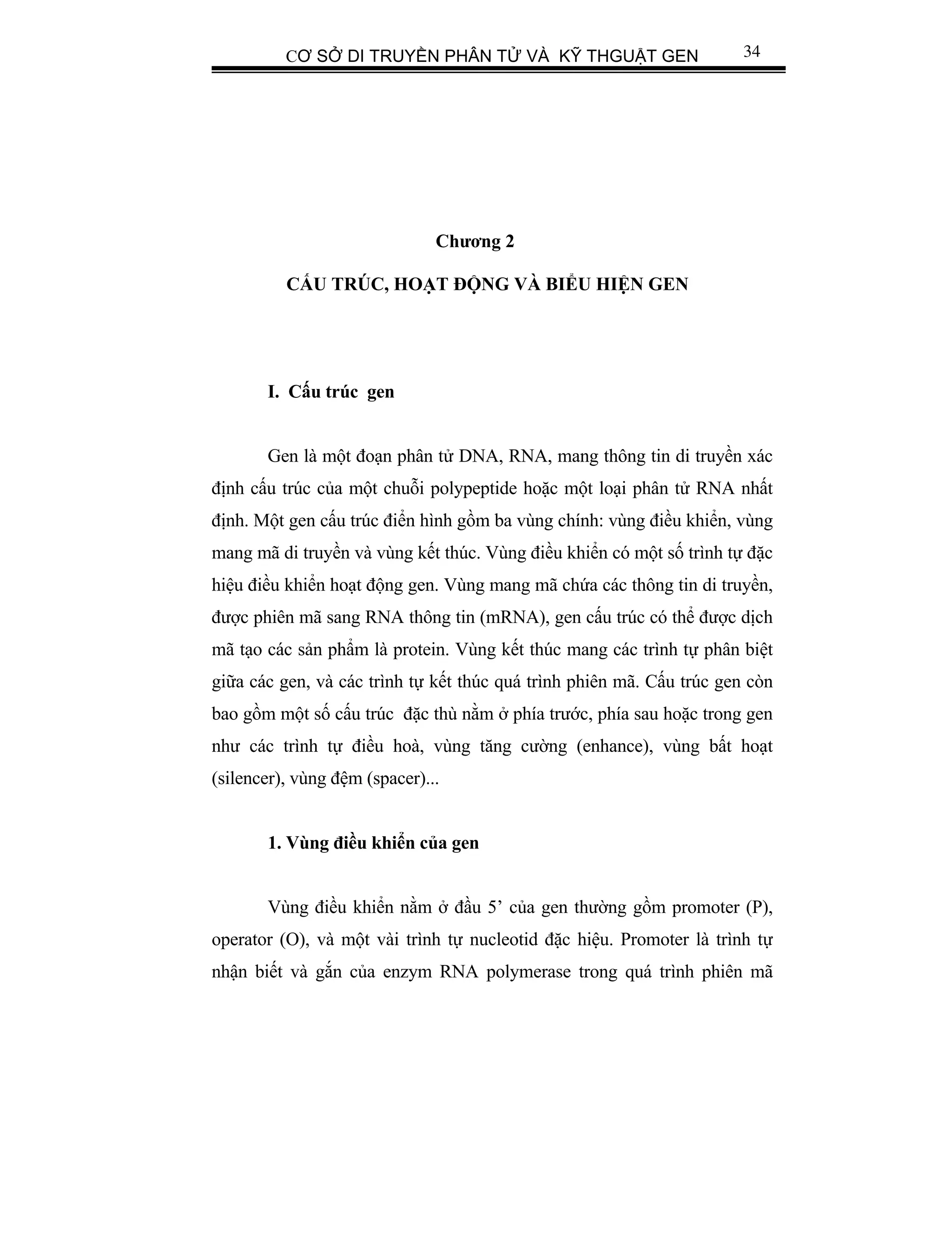 Giáo trình Cơ sở di truyền phân tử và kỹ thuật gen.pdf
