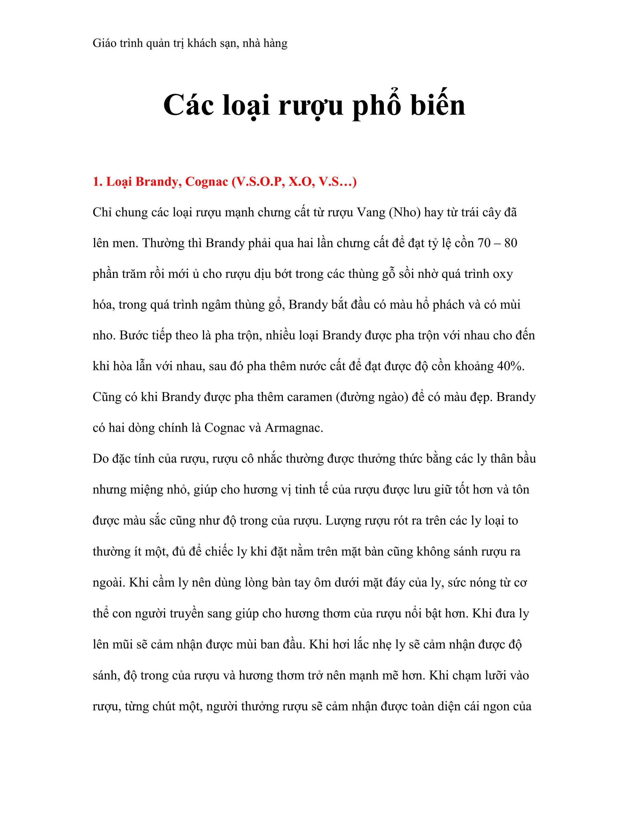 Giáo Trình Giới Thiệu Các Loại Rượu Phổ Biến Ở Việt Nam Hiện Nay.doc