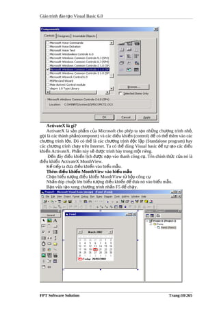 Giáo trình đào tạo visual basic 6.0 fpt software solution[bookbooming.com] | PDF
