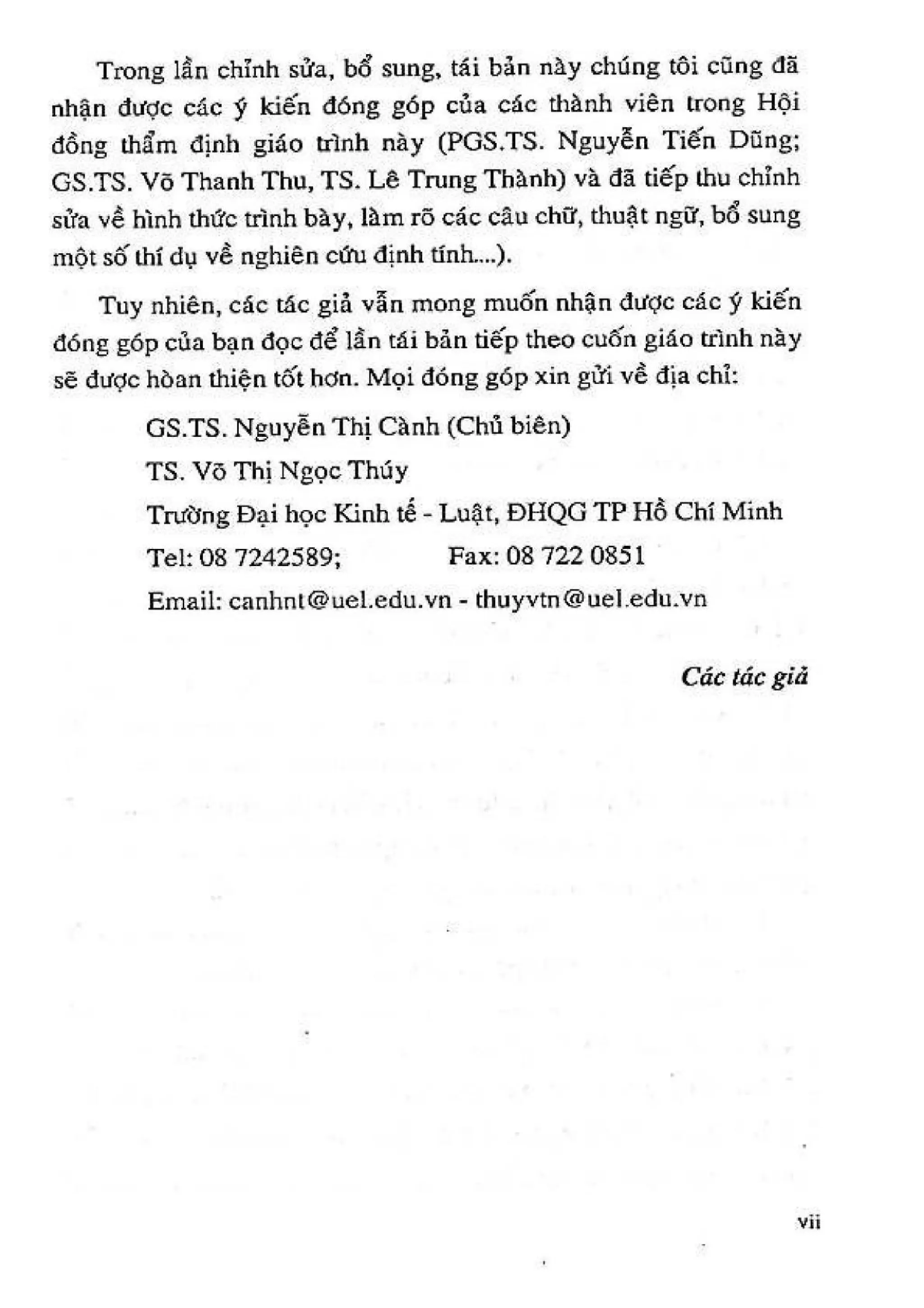 Giáo trình phương pháp và phương pháp luận nghiên cứu khoa học kinh tế ...