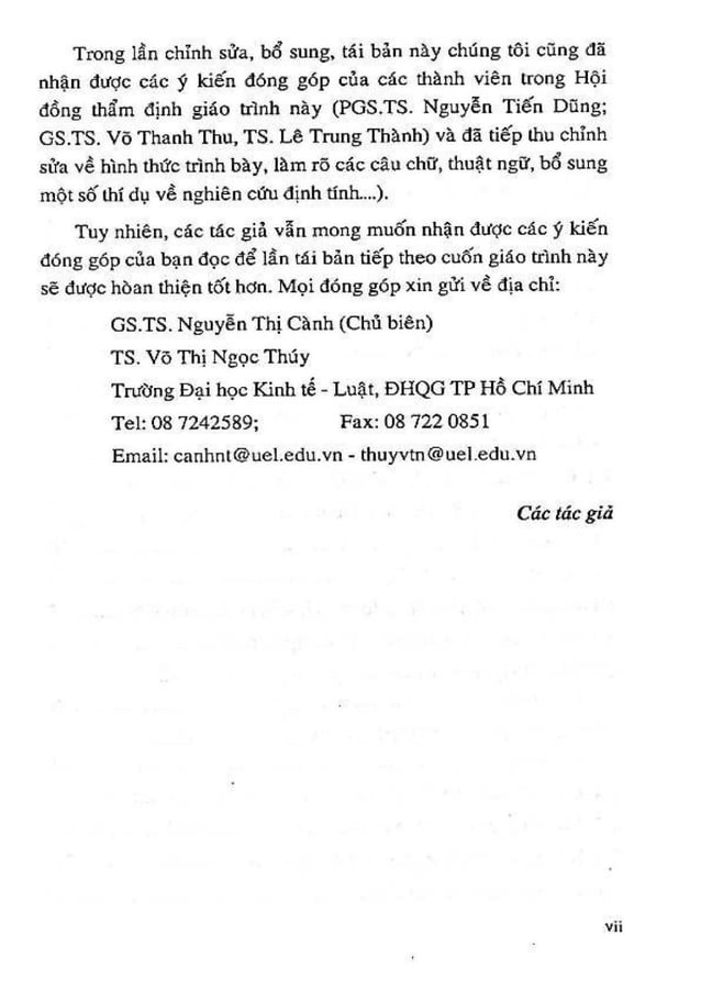 Giáo trình phương pháp và phương pháp luận nghiên cứu khoa học kinh tế ...