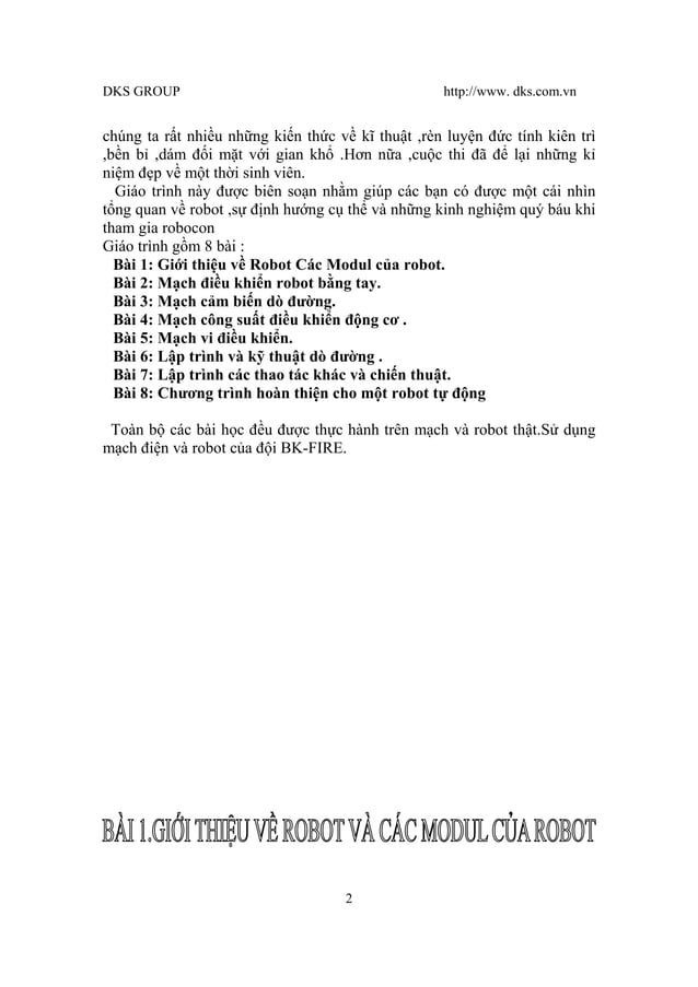 Giáo trình robocon nhiều tác giả | PDF