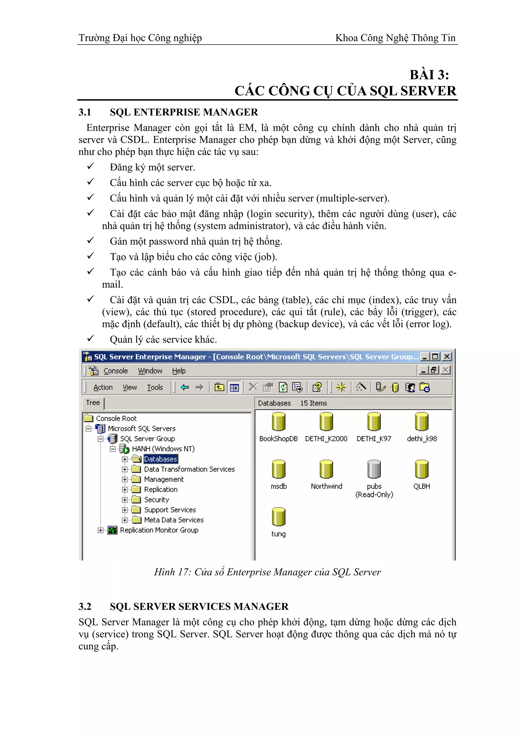 Giáo trình sql server đại học công nghiệp[bookbooming.com] | PDF