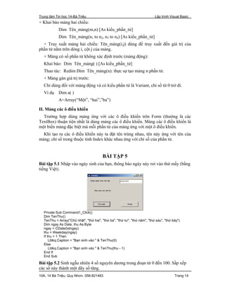 Giáo trình visual basic | PDF
