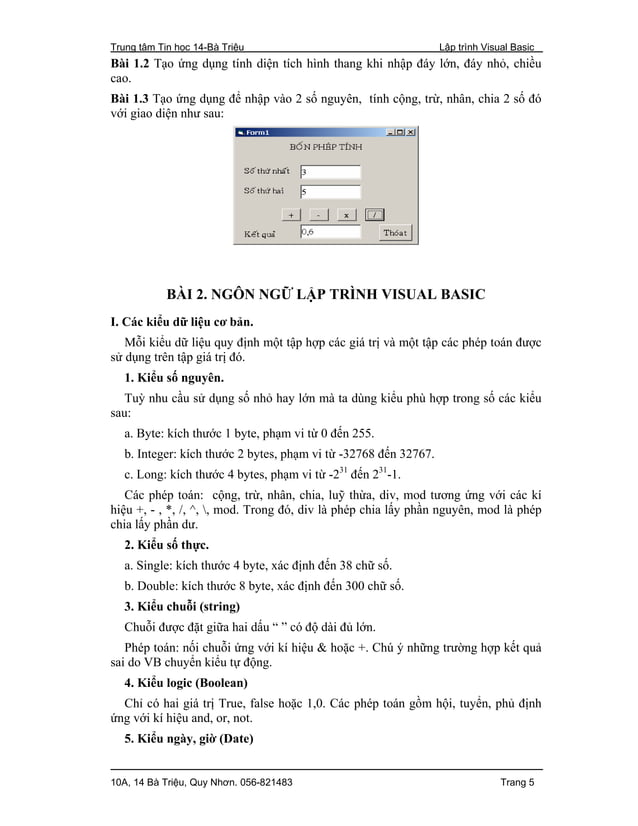 Giáo trình visual basic | PDF