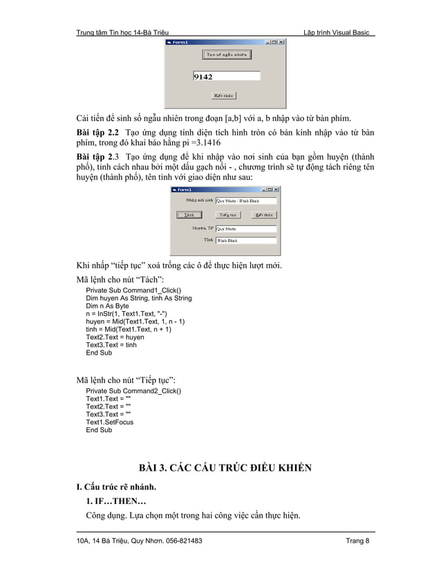 Giáo trình visual basic | PDF