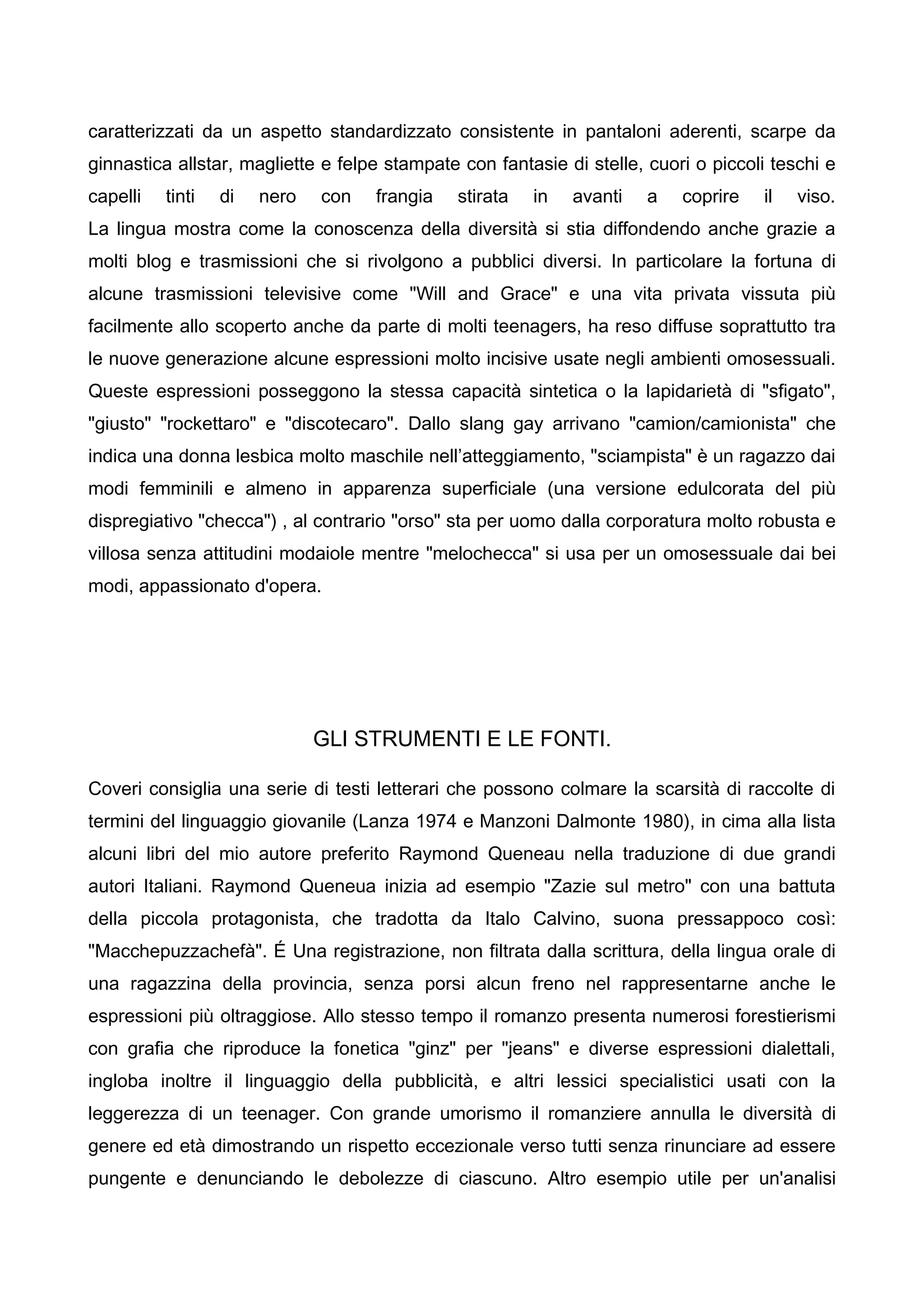 linguistica "il registro giovanile" | DOC