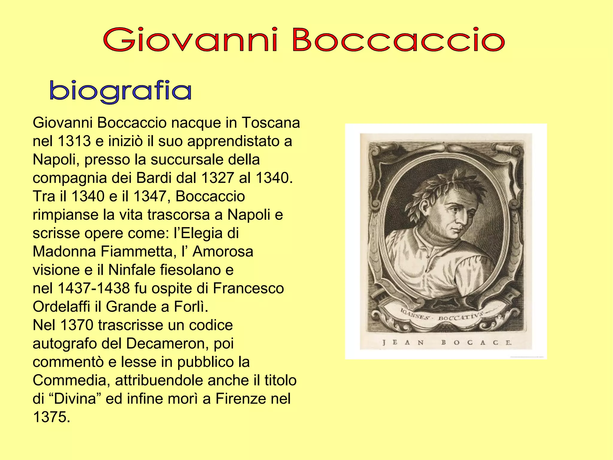 Giovanni Boccaccio | PPT