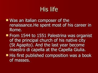 Giovanni Palestrina | PPT