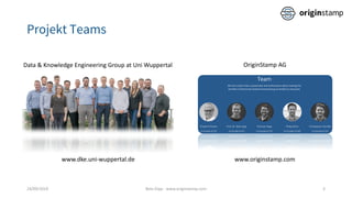 OriginStamp: Trusted Time Stamping via the Bitcoin Blockchain | PPT