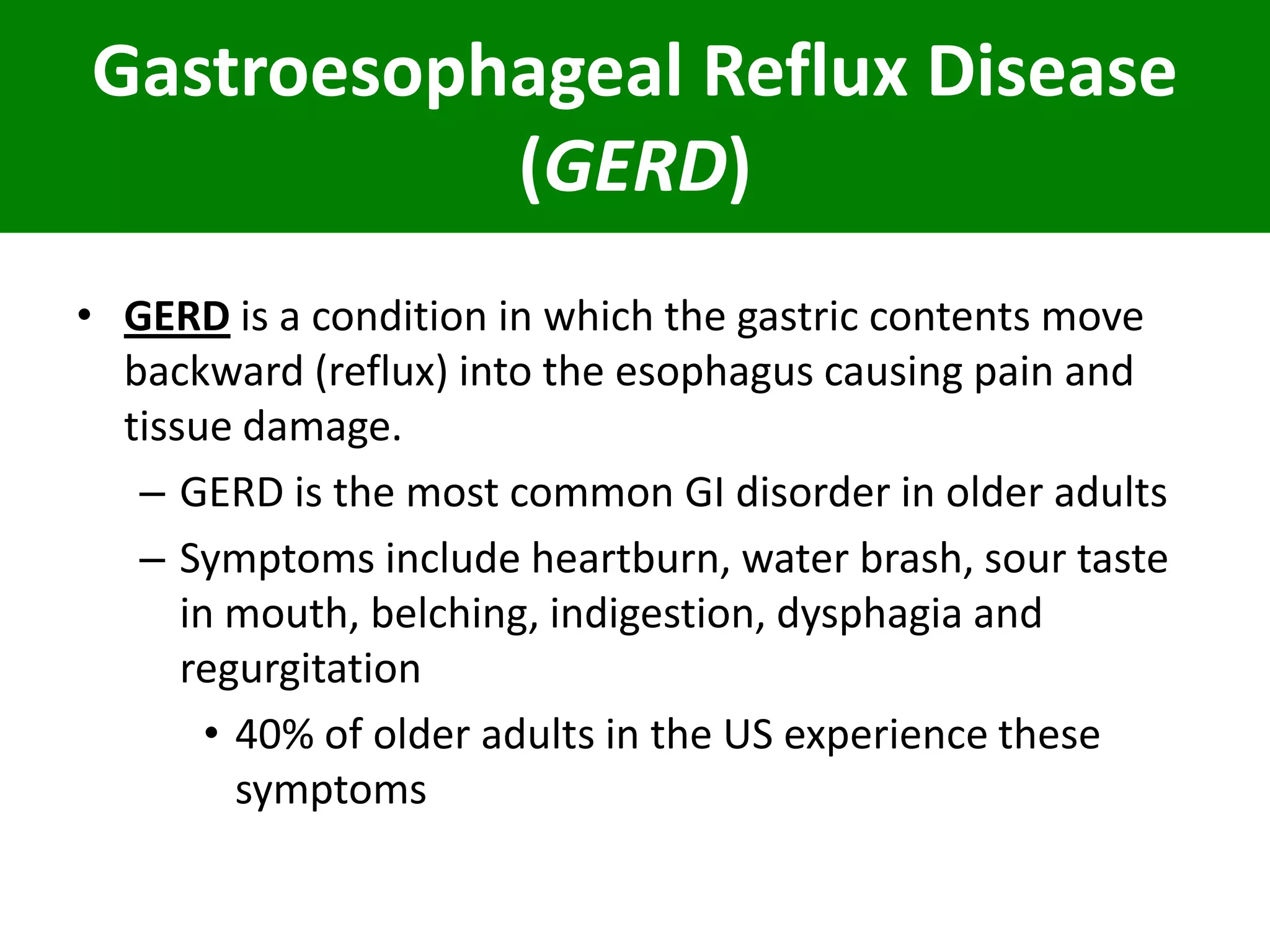 The Aging Gastrointestinal Tract | PPTX