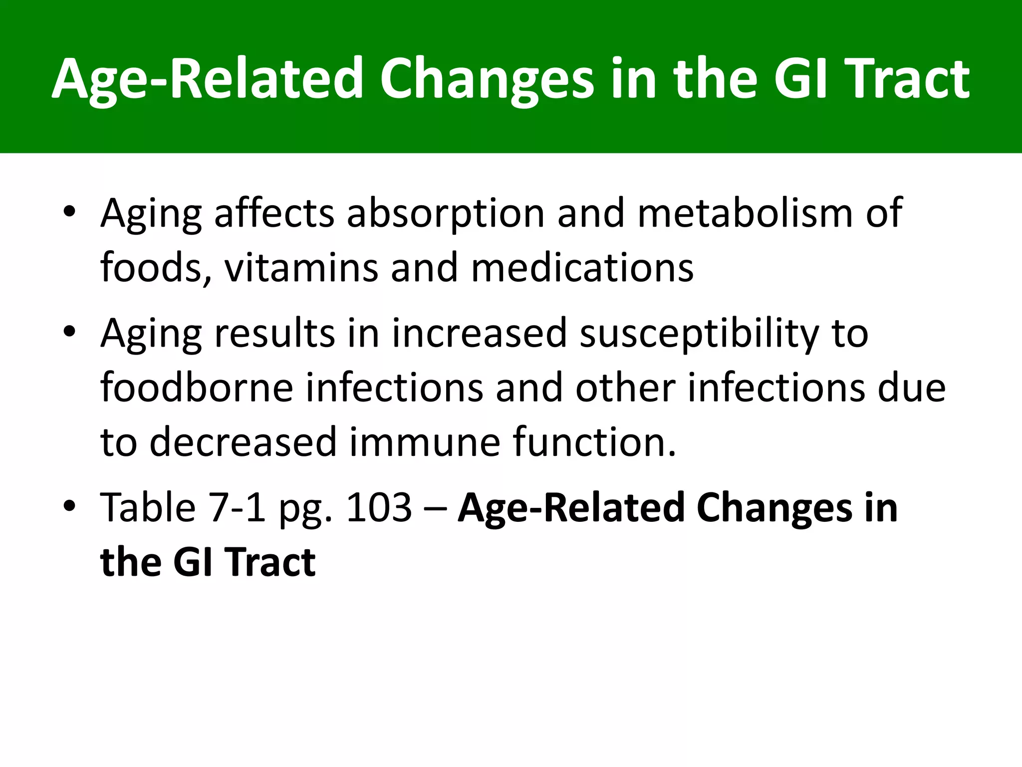 The Aging Gastrointestinal Tract | PPTX