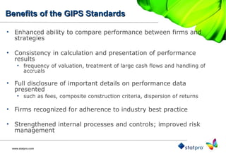StatPro Presentation: GIPS - Why Comply? | PPT