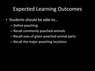 Poaching- Ian Freiderick | PPT