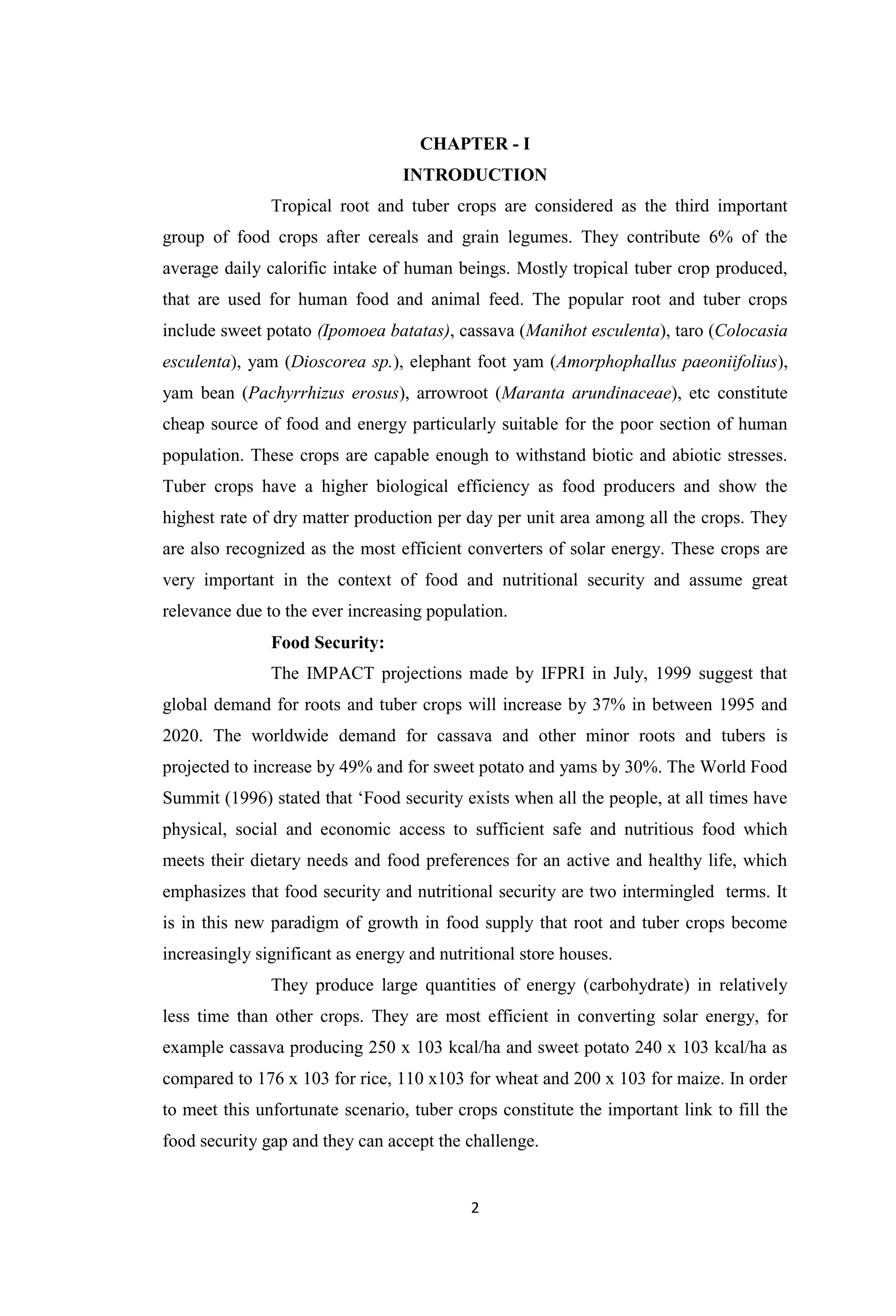 Knowledge of Farmers about production technology of root and tuber ...