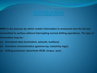 Measurement While Drilling (MWD) | PPTX