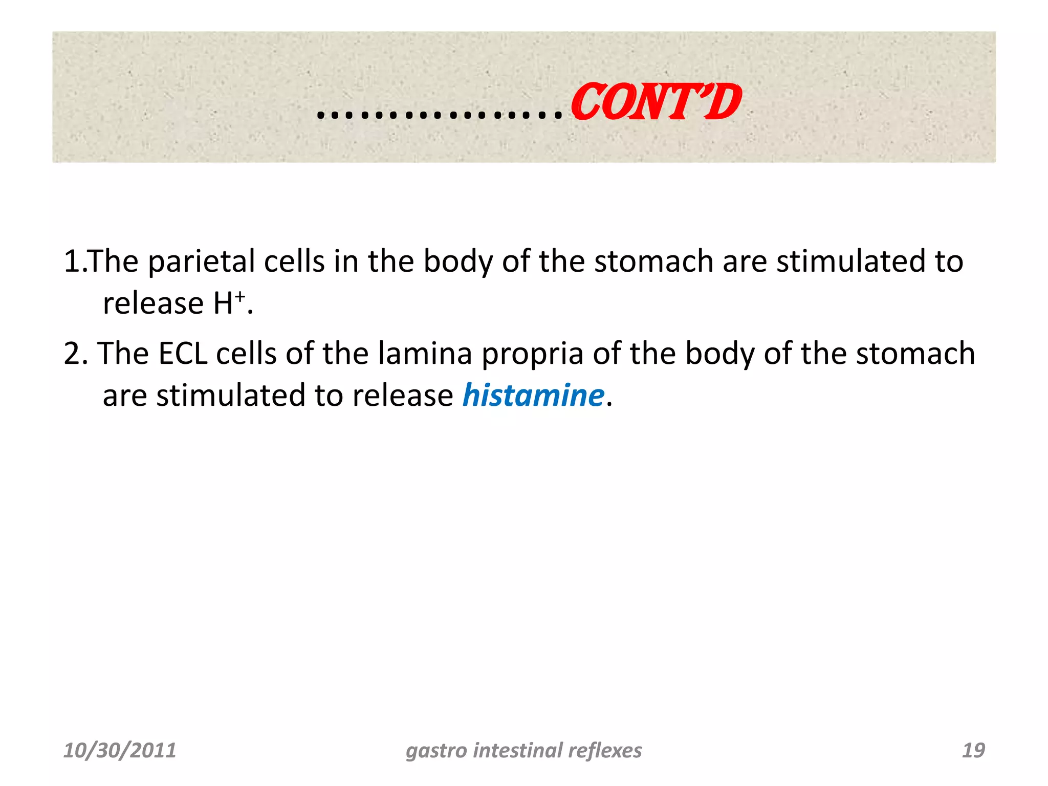 gastro intestinal reflexes | PPTX