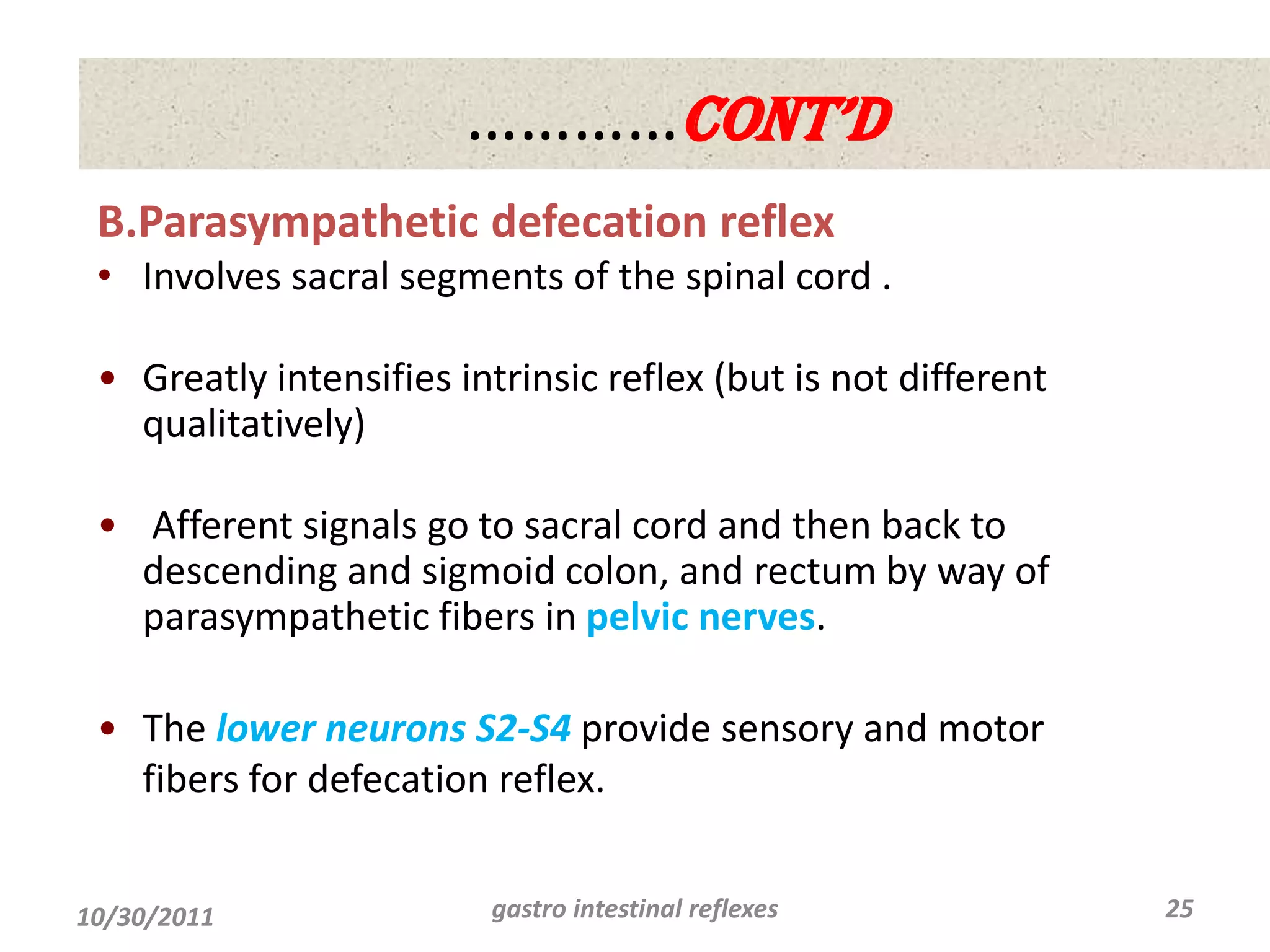 gastro intestinal reflexes | PPTX
