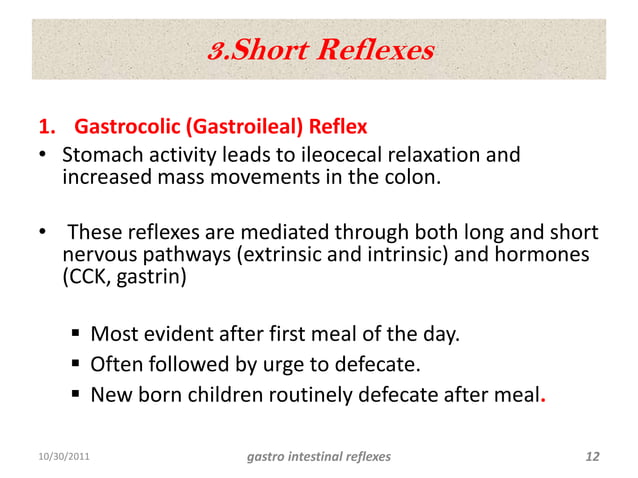 gastro intestinal reflexes | PPTX