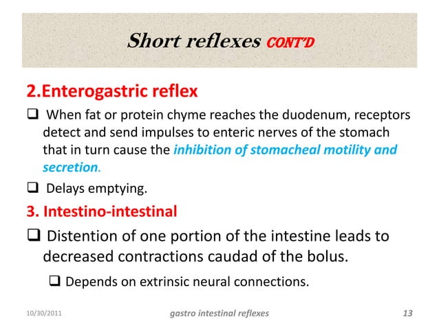 gastro intestinal reflexes | PPTX