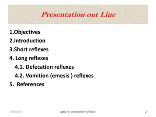 gastro intestinal reflexes | PPTX
