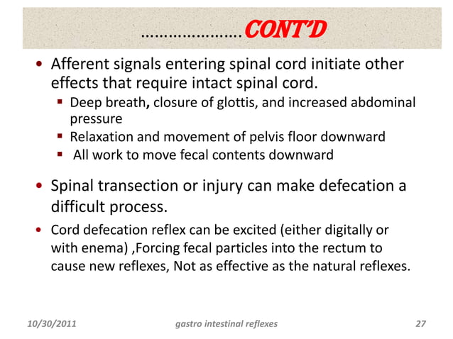 gastro intestinal reflexes | PPTX