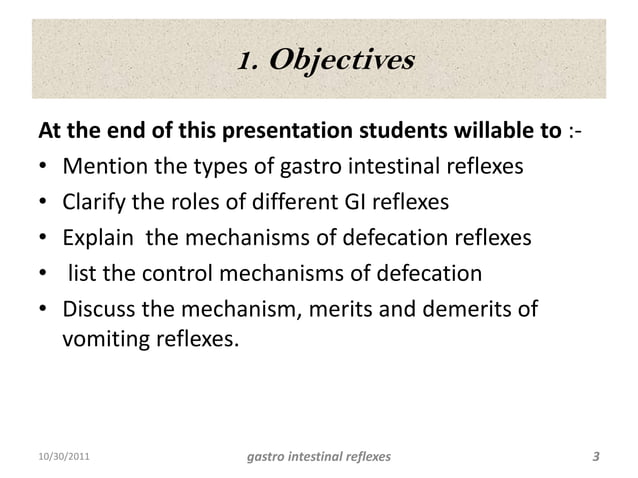 gastro intestinal reflexes | PPTX