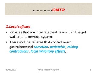 gastro intestinal reflexes | PPTX
