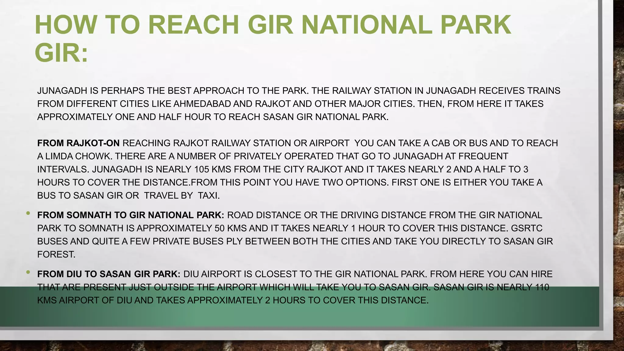 Gir forest national park | PPTX