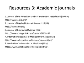 Research Methods in Medical Informatics | PPT