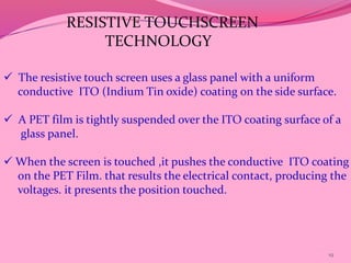 TOUCH SCREEN TECHNOLOGY GIRISH HARMUKH | PPT