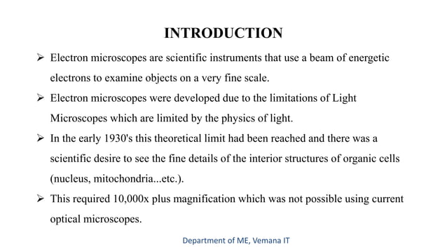 Scaaning electron microscope | PPT